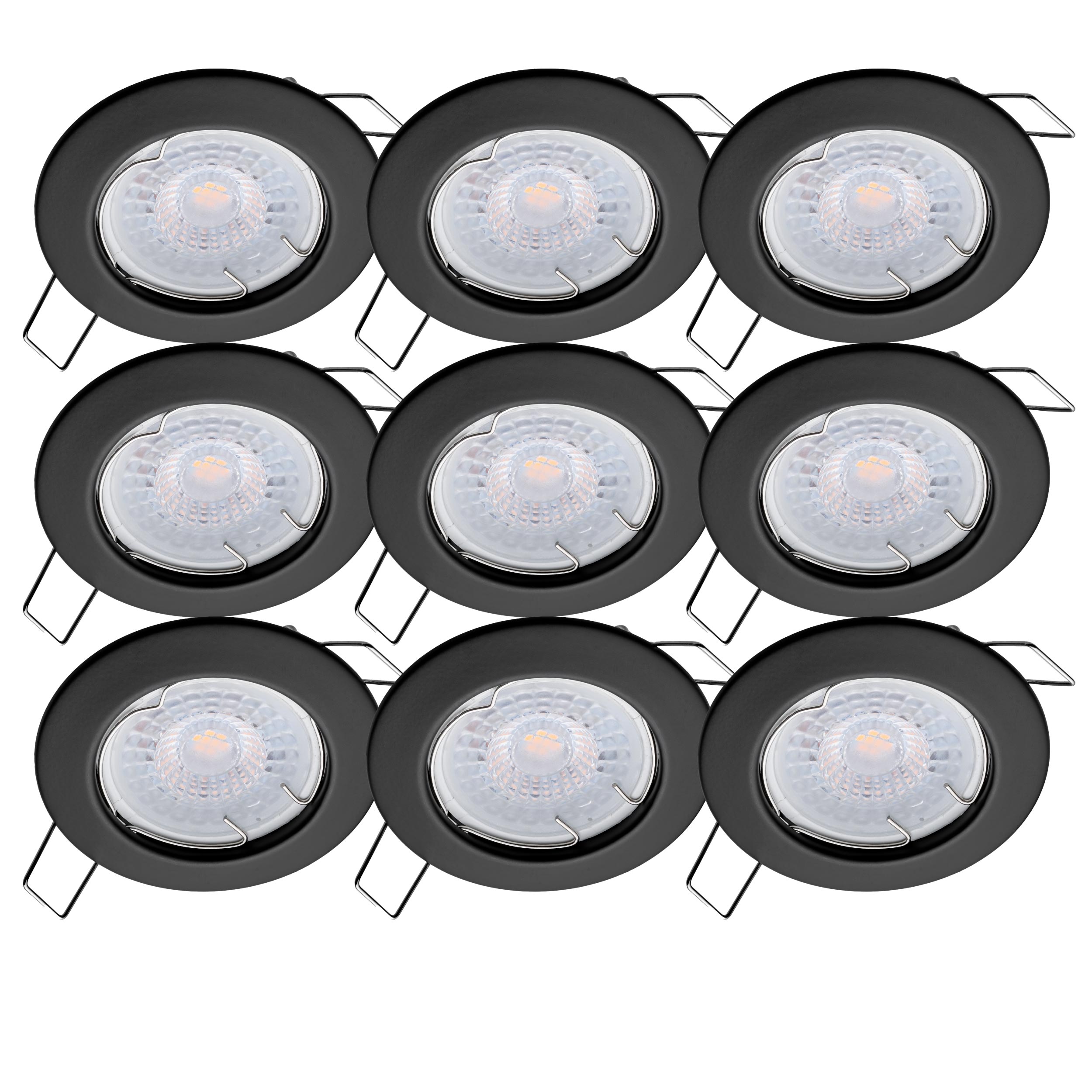 Oktaplex Sedan Lot de 9 spots de plafond LED dimmable 380lm 3000K blanc ...