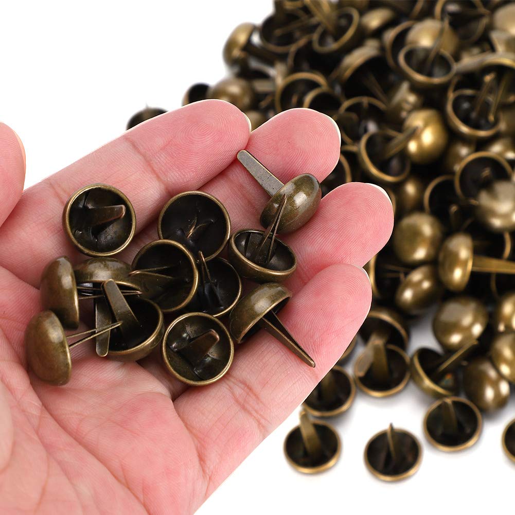 200 pièces 15 mm goujons inférieurs rivets 2 pieds têtes de clou pour ...