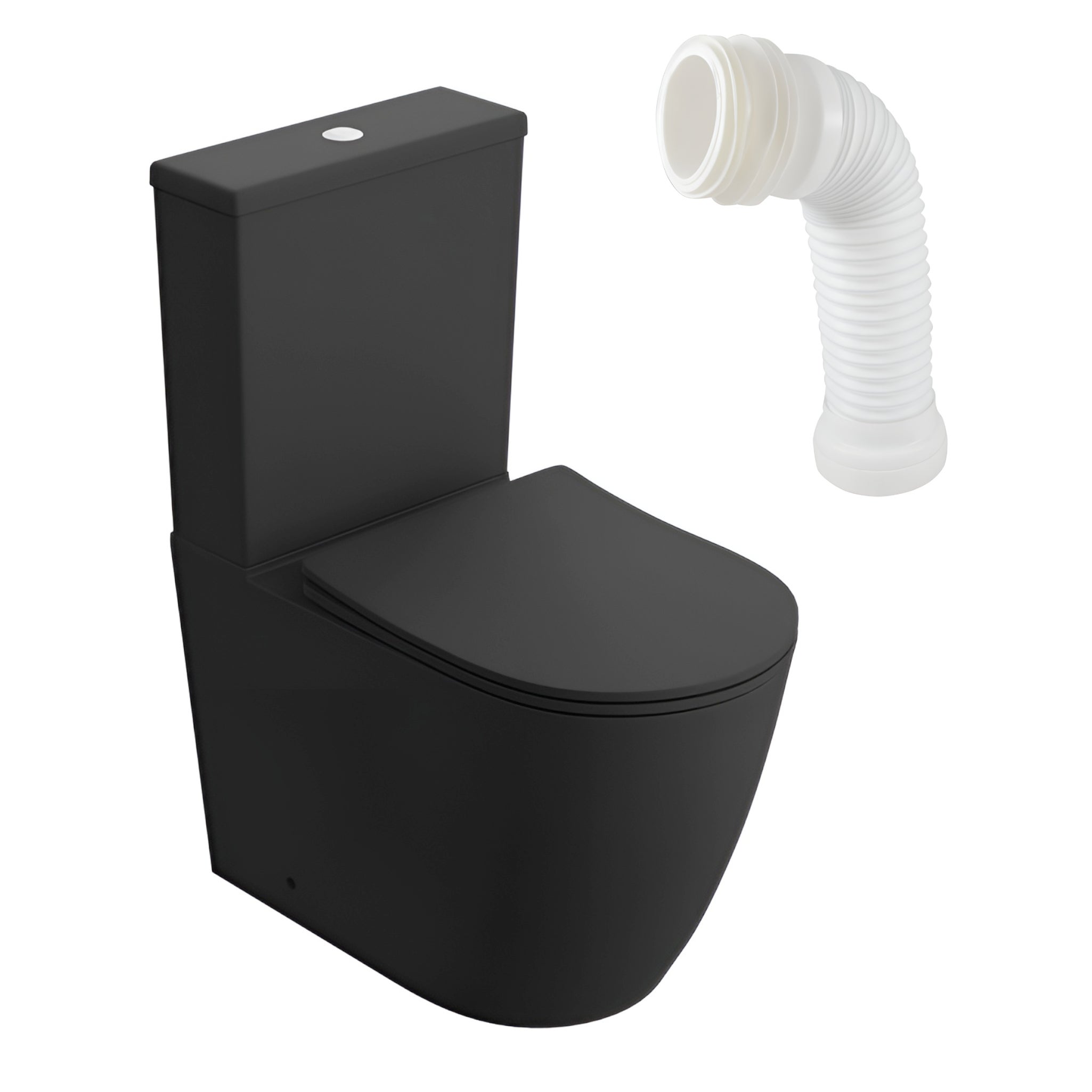 Lavita Nautilius Black WC à poser compact sans bride| Pack WC compact ...