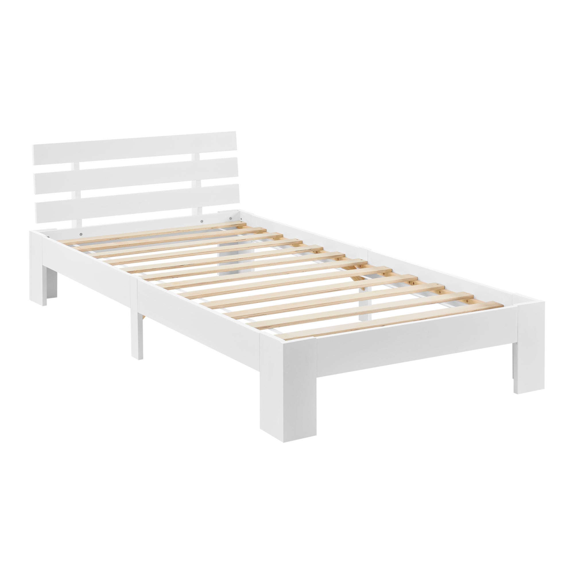 Cama Simple Nivala con Somier Capacidad de carga 100 kg pino 90 x 200 ...