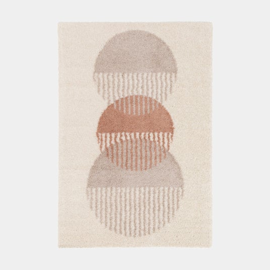 Tapis de salon à motif organique - Liha - Beige - 160 x 230 cm | Leroy ...