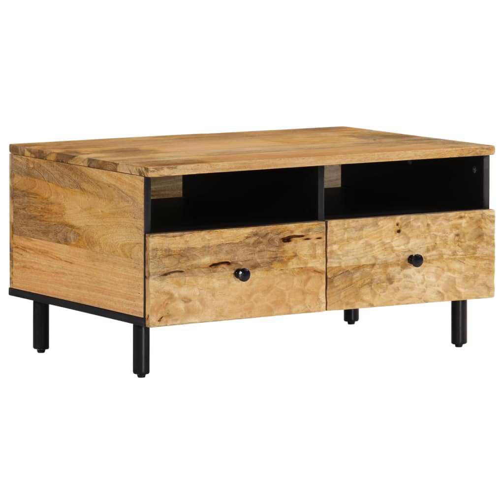Table basse 80x54x40 bois de manguier massif | Leroy Merlin
