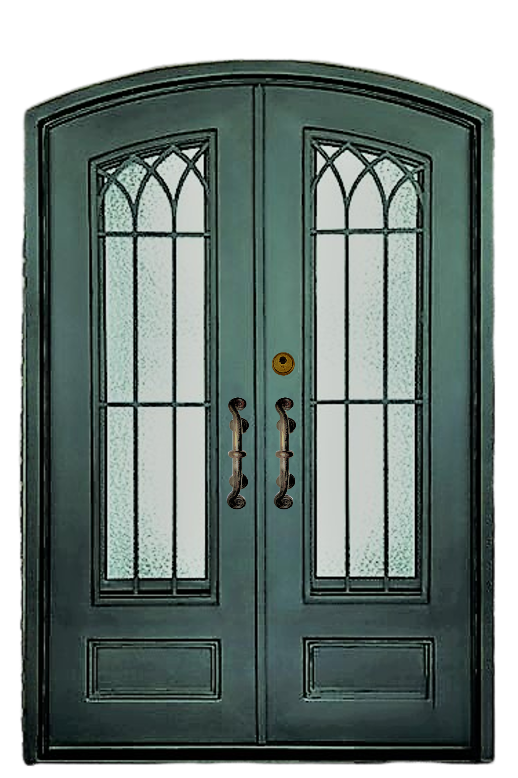 PORTE D'ENTRÉE DOUBLE MÉTALLIQUE, FAITE À LA MAIN, POUR L'EXTÉRIEUR ...