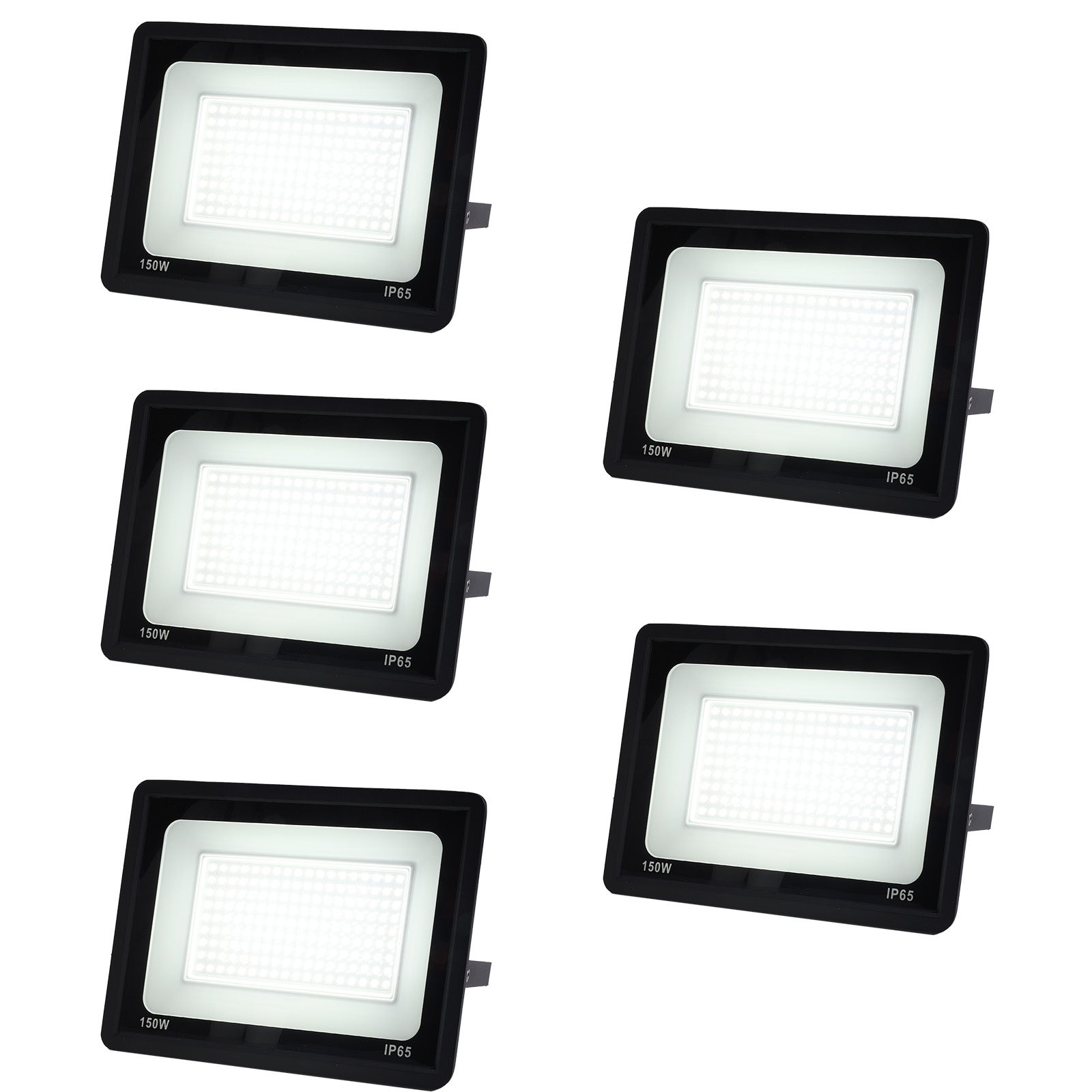 Pack de 5 Focos Proyectores LED Exterior 150W, Luz Fría 6000K, 15750lm ...