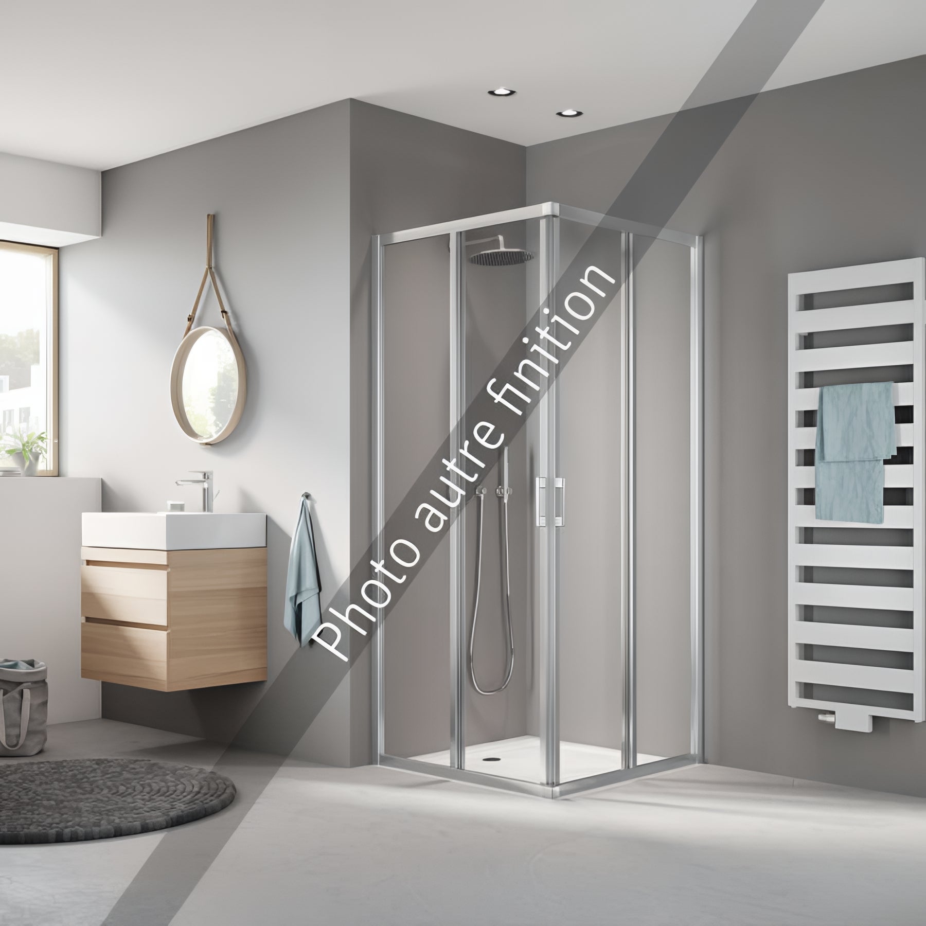 Demi paroi de douche angle coulissant largeur 120 cm hauteur 200 cm ...