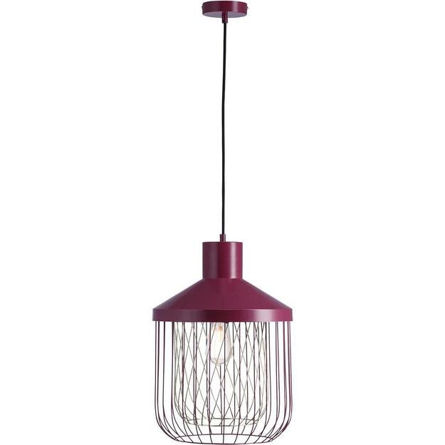 Lampe suspension métal rouge Egia | Leroy Merlin