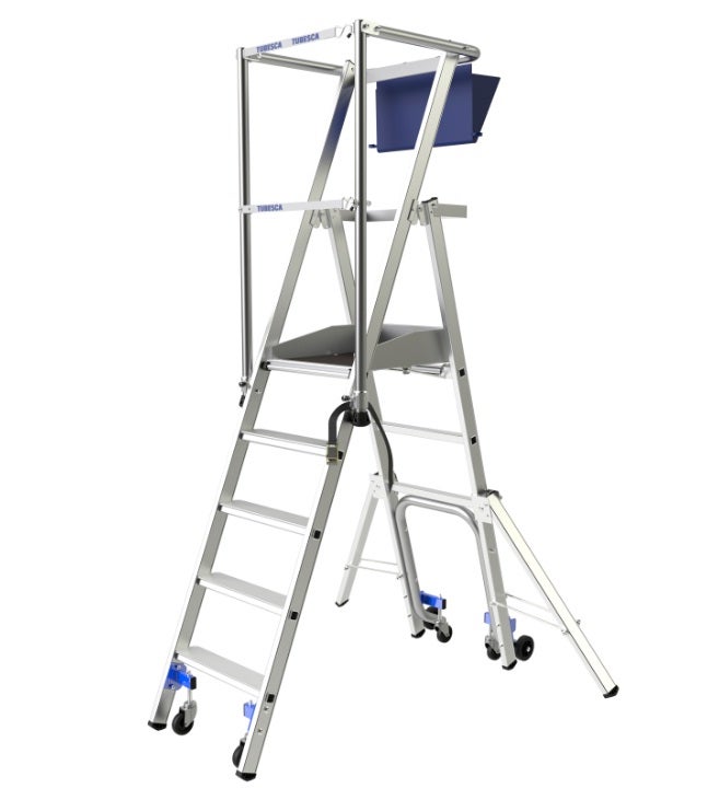 Plate-forme ultra-mobile en alu 5 marches hauteur accès 3,18 m max. - veloce | Leroy Merlin