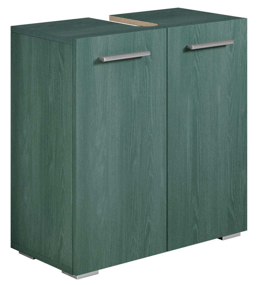 Meuble vasque Jupiter - Vert mat - 60 x 30 x 60 cm - Meuble de salle de ...