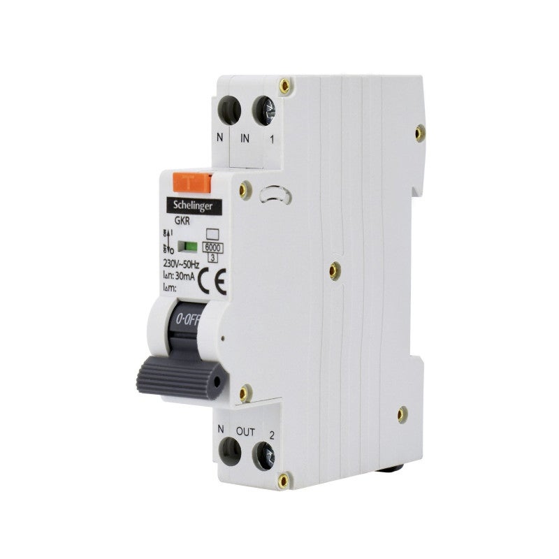 Disjoncteur différentiel 1P - 16A - 30mA - Type A - Schelinger - Rail ...
