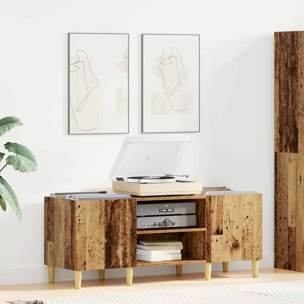 Mueble para discos de vinilo Madera Vieja 121 x 38 x 48 cm | Leroy Merlin