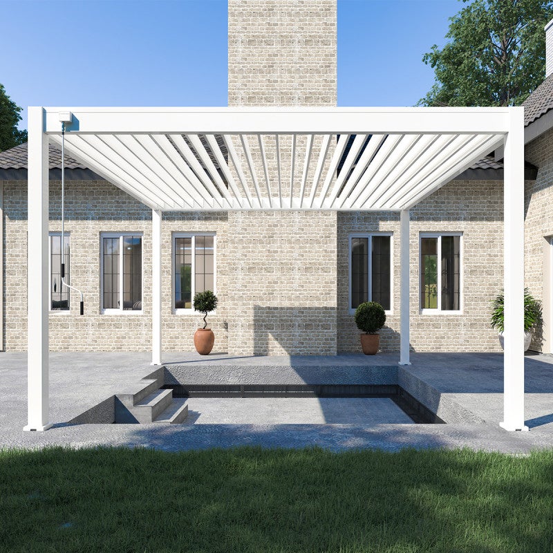 Pérgola bioclimática autoportante Ombrea VS 4x4M - Blanco | Leroy Merlin