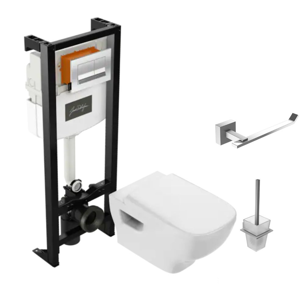 Pack inodoro suspendido sin borde JACOB DELAFON Struktura + asiento ...
