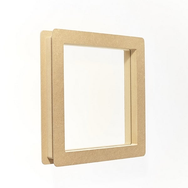 Hublot de porte MDF carré 30x30cm | Leroy Merlin