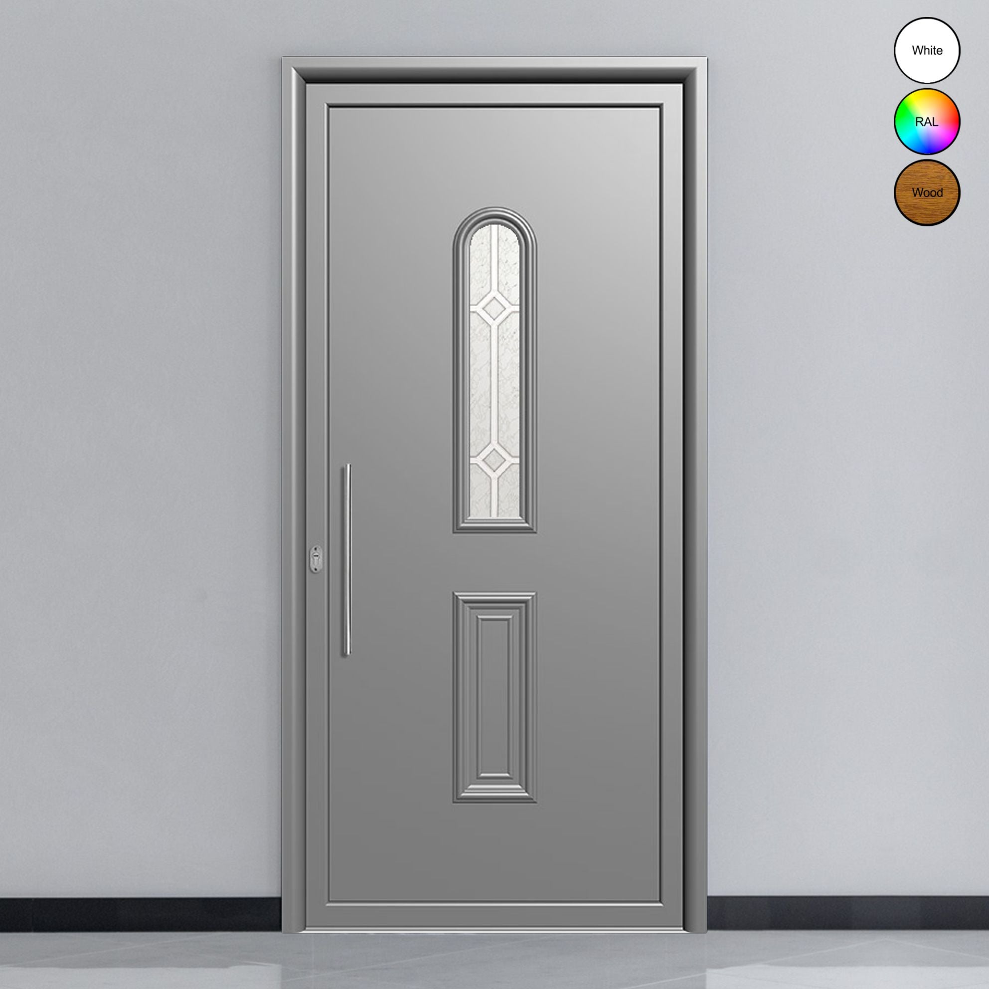 Porte d'entrée en aluminium CLASSIC DESIGN 3361-1 90x215 | Leroy Merlin