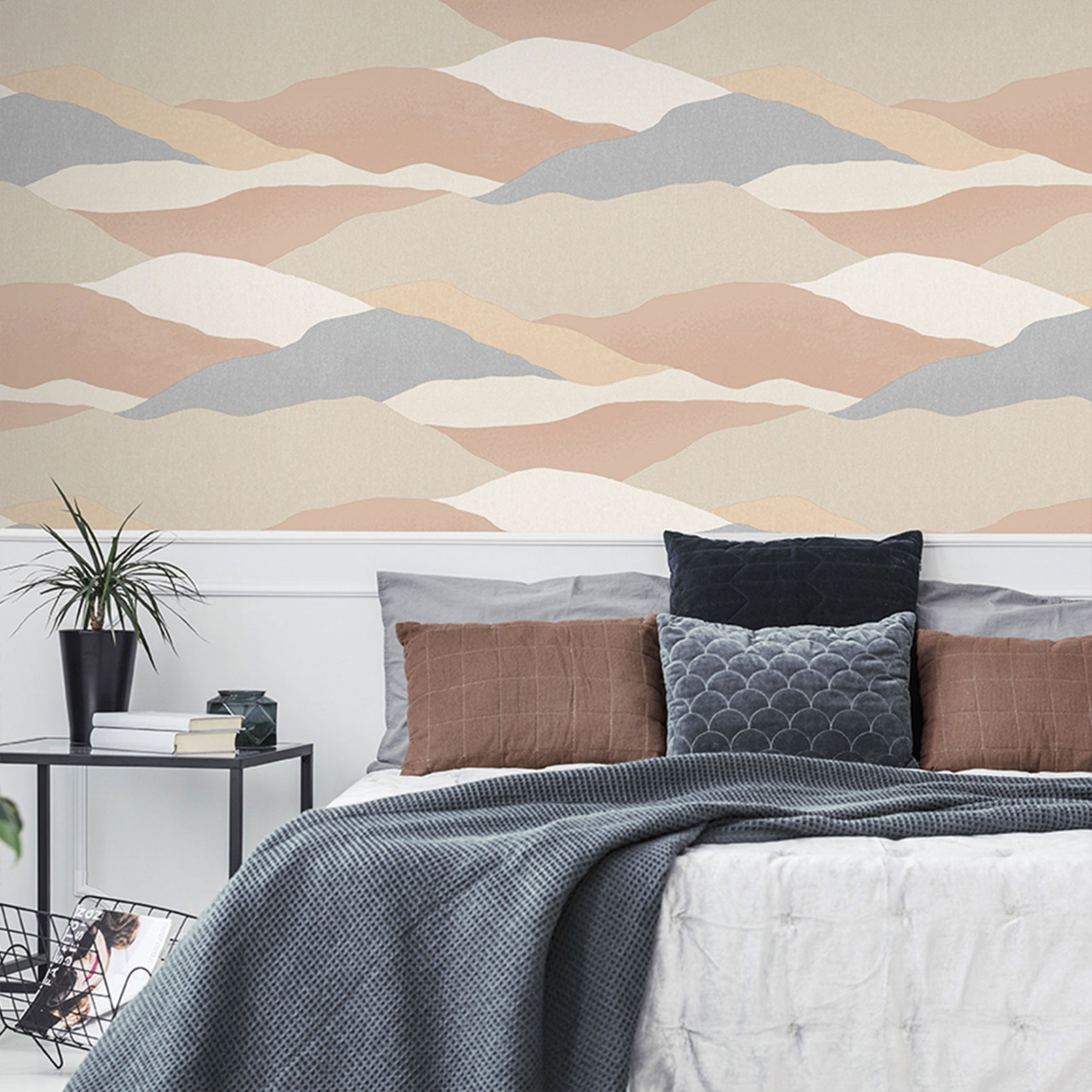 Papier peint graphique Vallons | Leroy Merlin