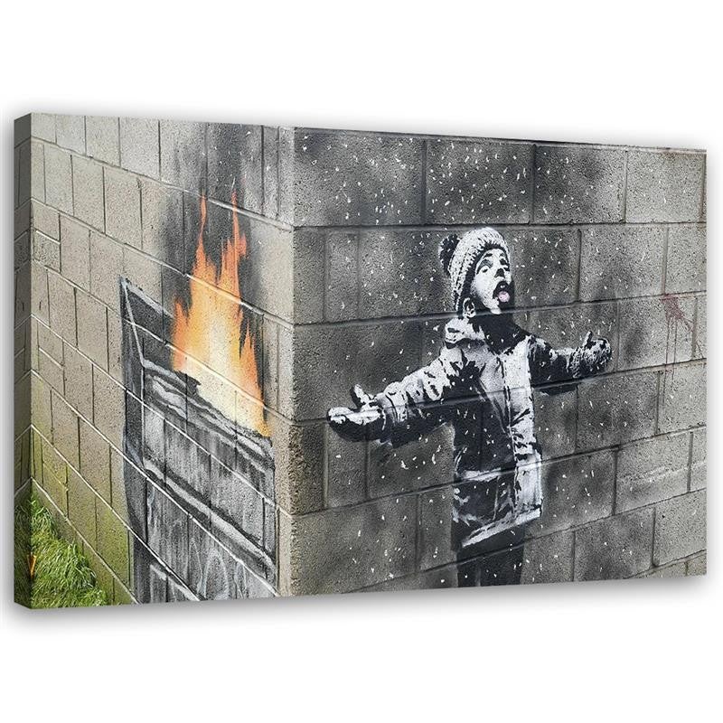Obraz, Chłopiec Port Talbot mural Banksy 100x70 - Leroy Merlin