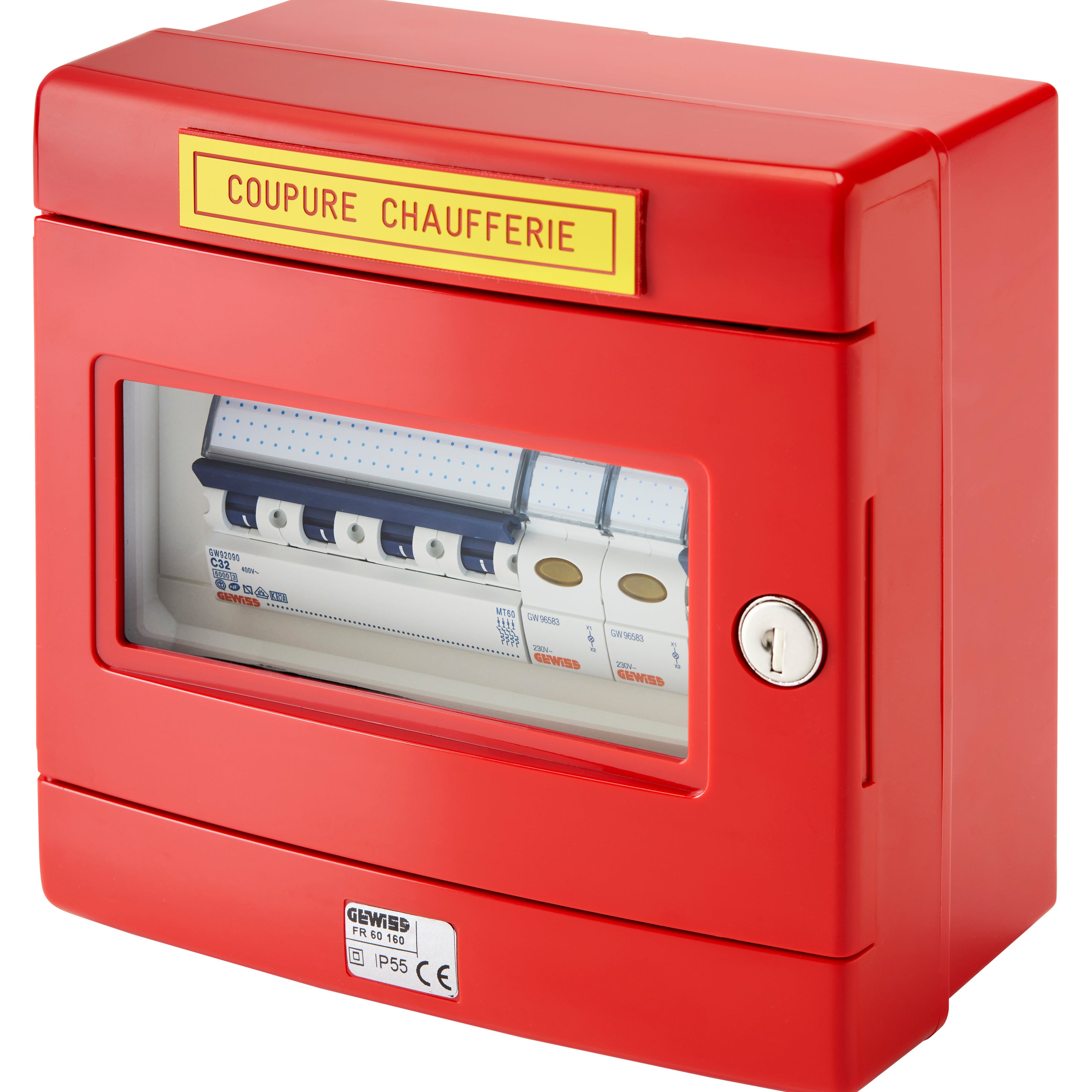 Coffret de coupure d’urgence chaufferie Triphasé + Neutre 32A/10A 2 ...