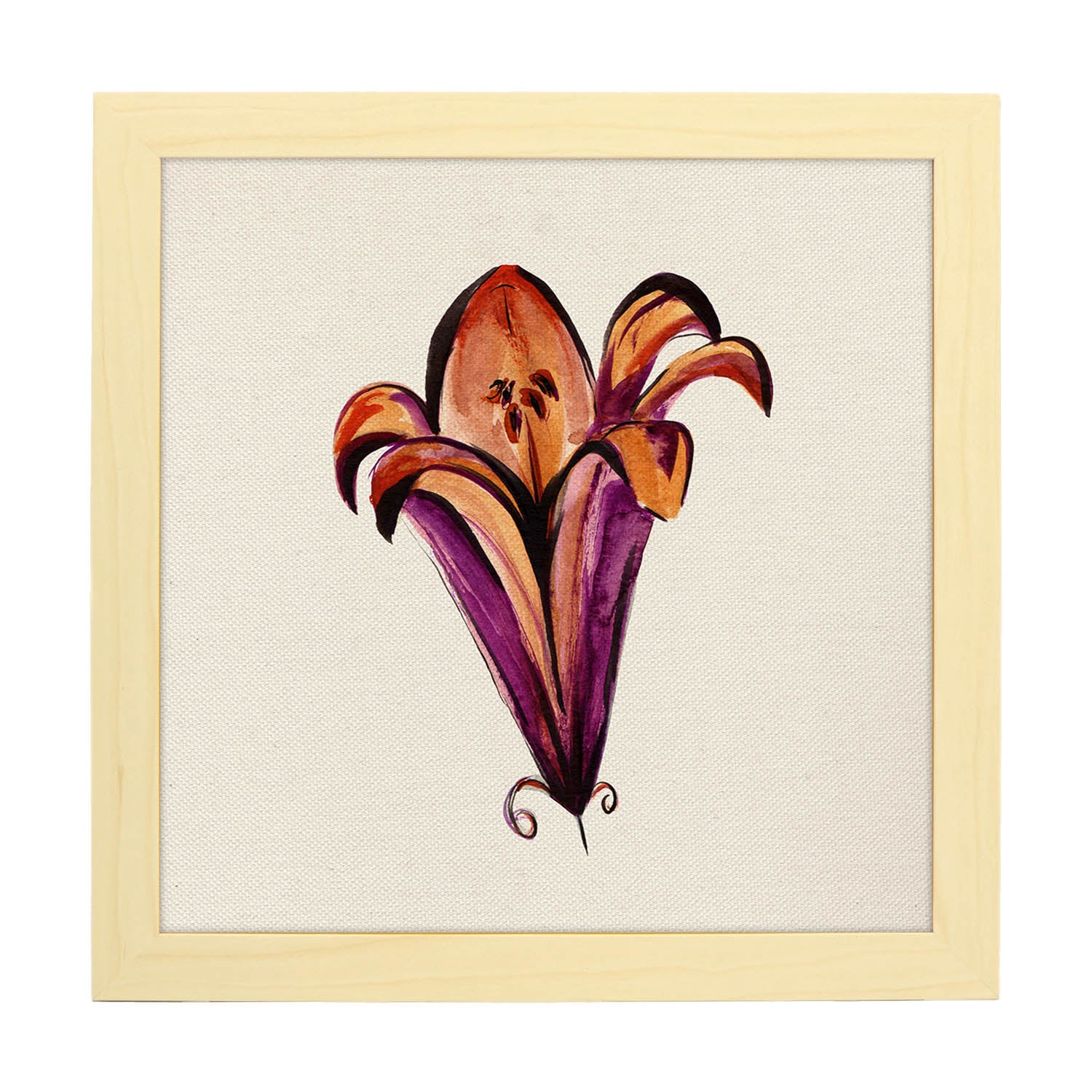 Affiche De Fleur Et De Nature. Passion Carrée En Fleur, Illustrée De ...