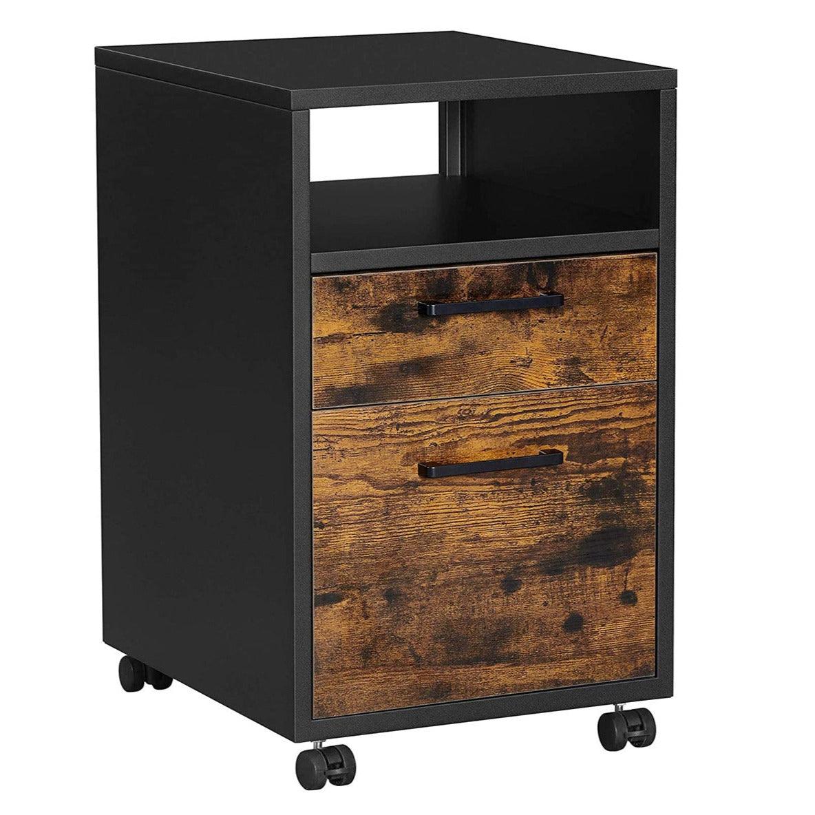 Caisson de bureau metal avec 2 tiroirs placard de rangement mobile avec ...