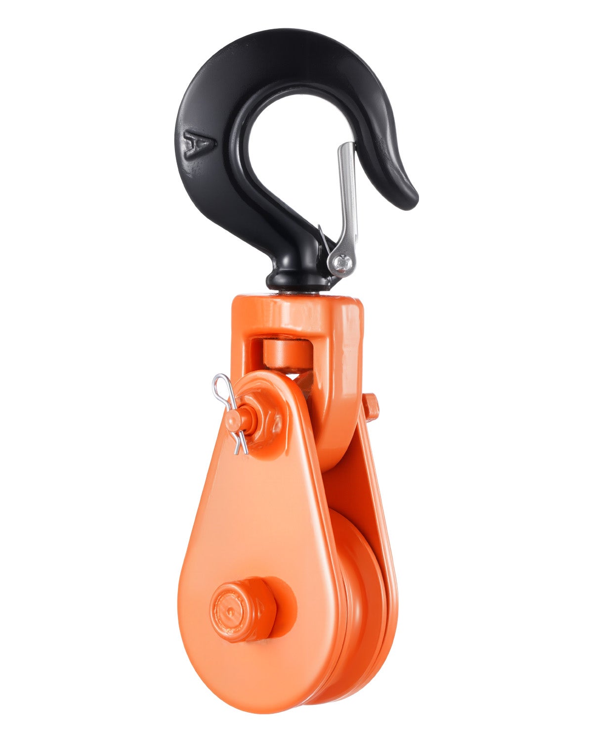 Bloc d'arrachage 2 T,VEVOR Crochet Pivotant,Poulie 72,6 mm,Corde 9,5 mm ...