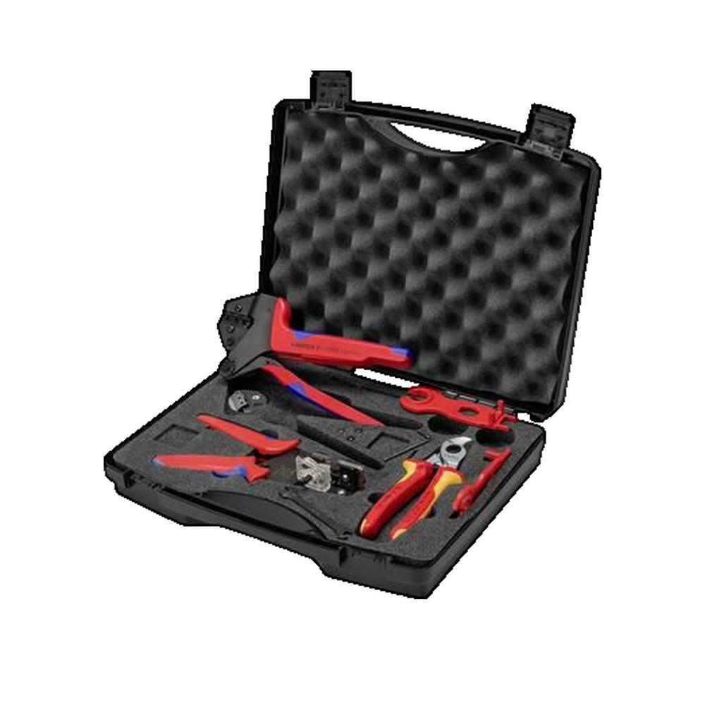 KNIPEX Photovoltaic Tool Box 6 Piece Crimping Tool Set with Crimping ...