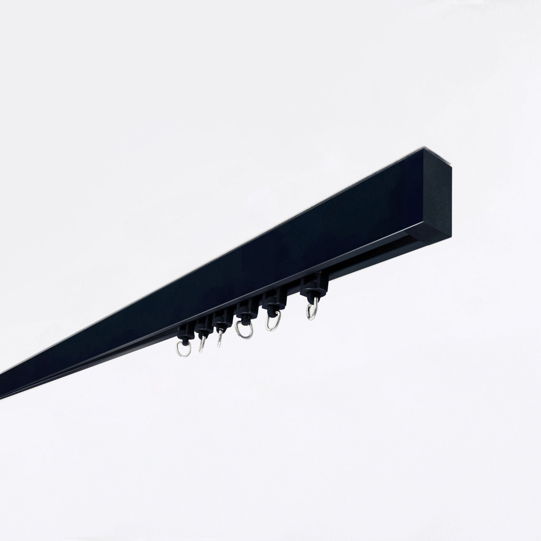 380 cm Rail pour Rideaux Simple, Noir Mat, Fixation au Plafond | Leroy ...
