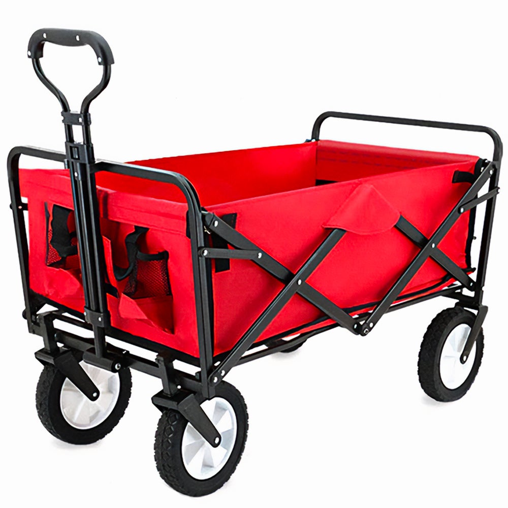 Chariot de transport pliable 80 kg remorque jardin 4 roues | Leroy Merlin