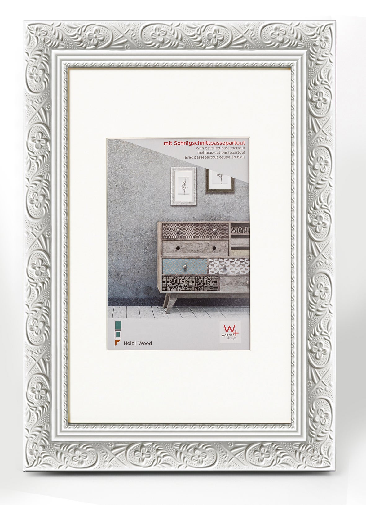 Marco barroco de madera 50X70 cm, BLANCO | Leroy Merlin