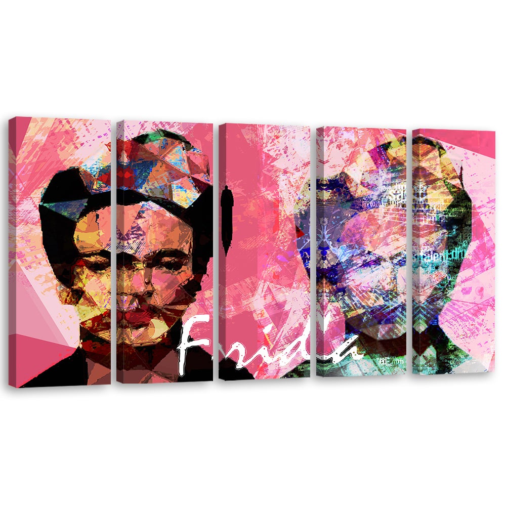 Tableau sur toile en 5 parties, Frida Kahlo 150x100 | Leroy Merlin
