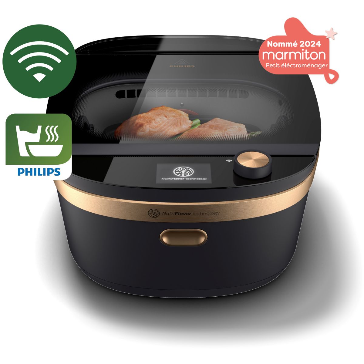 Multicuiseur PHILIPS Air Cooker connecté Séries 7000 NX0960/96 7 L, 300 ...