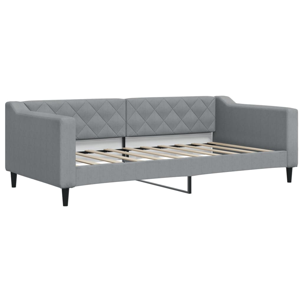Lit simple | Lit adulte | Lit de repos sans matelas gris clair 90x190 ...