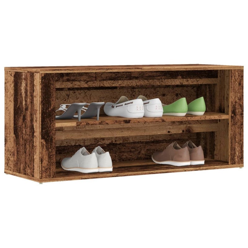 Scarpiera Legno Vecchio 100x35x45 cm in Truciolato vidaXL | Leroy Merlin