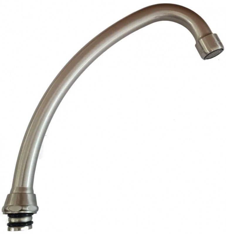 Bec col de cygne pour mélangeur évier TIFFANY, nickel satiné | Leroy Merlin