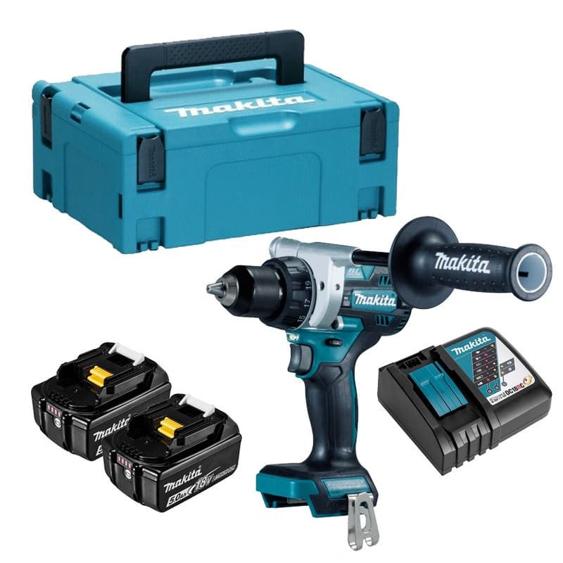 MAKITA DDF486RTJ LXT 18V LI -ION Batterie Drill / Vis Machine Set (2x 5 ...