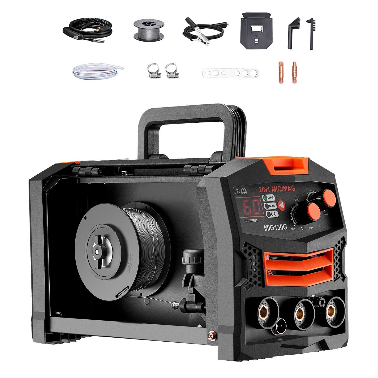 Soudeur MIG SucceBuy Acier 130 A Machine Synergique 2 en 1, MIG à Noyau ...
