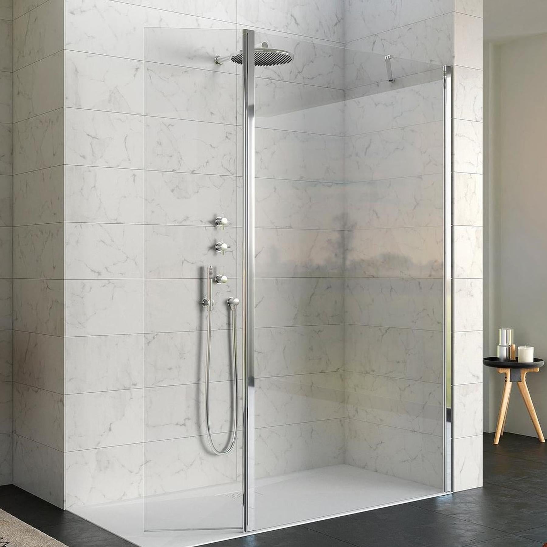 Paroi de douche fixe + 1 pivotant 40 cm KINEDO KINEQUARTZ DUO hauteur 2 ...