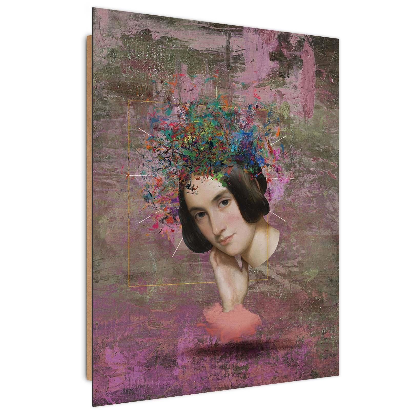 Tableau bois pensive beauté | Leroy Merlin