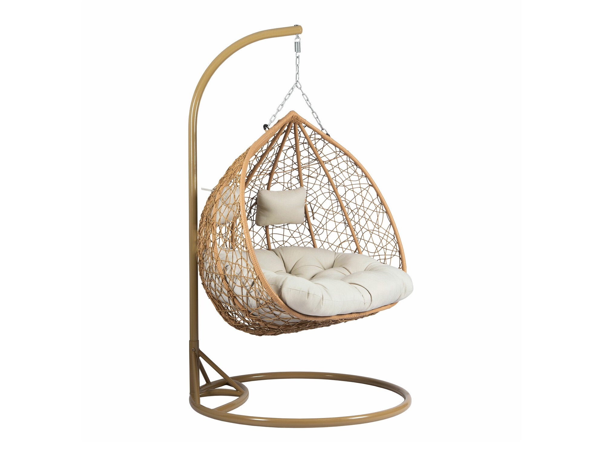 Chaise suspendu Comfivo 325, 200x132x120cm, Beige, Marron, Métal, Cep ...