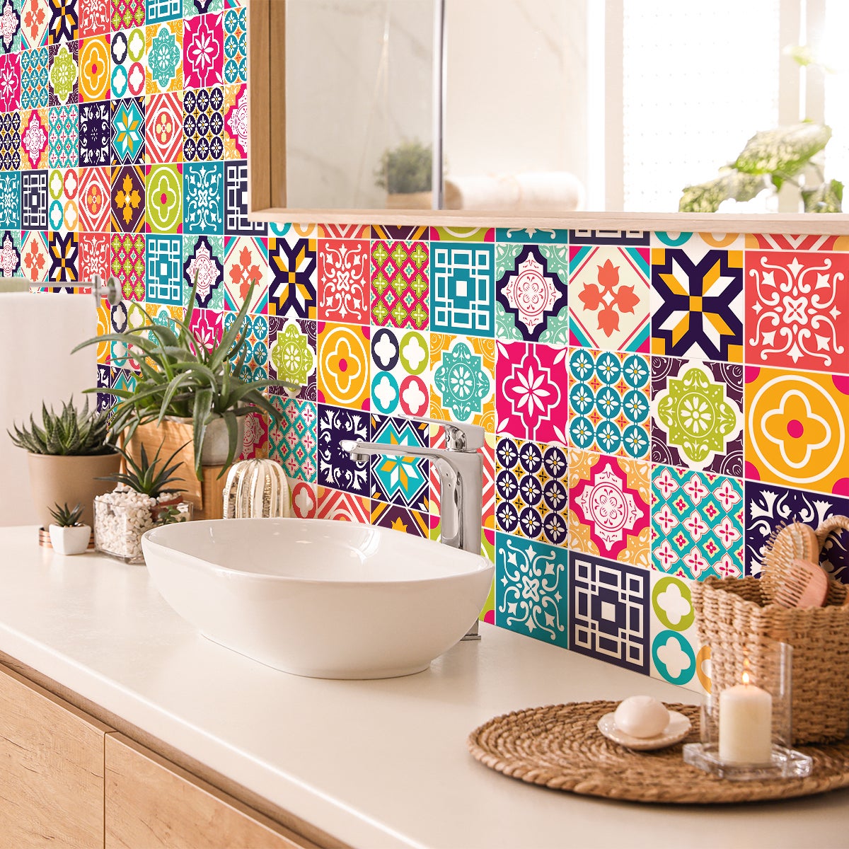 Stickers muraux - Sticker Mural Carrelage adhésif Cuisine Salle de Bain ...