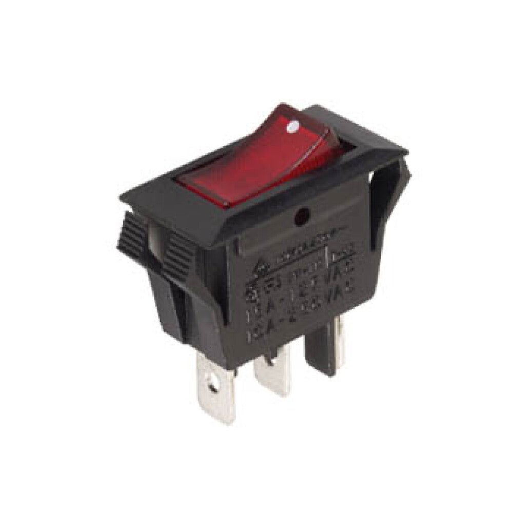 INTERRUTTORE BILANCIERE 10A-250V SPST ON-OFF - CON LUCE NEON ROSSA ...