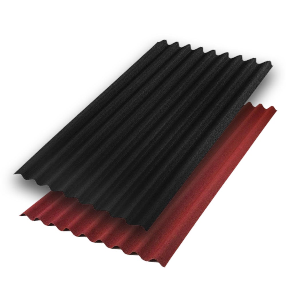 FEUILLE DE BITUMINE MONOCOUCHE COULEUR 'BASE', rouge - cm. 85,5 x 200 ...