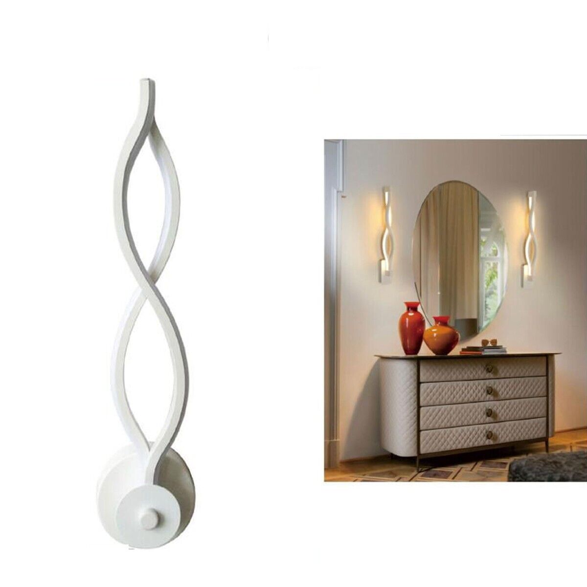 LAMPE MURALE D'INTÉRIEUR MODERNE LAMPE MURALE 12W LUMIÈRE CHAUDE SJ-092 ...