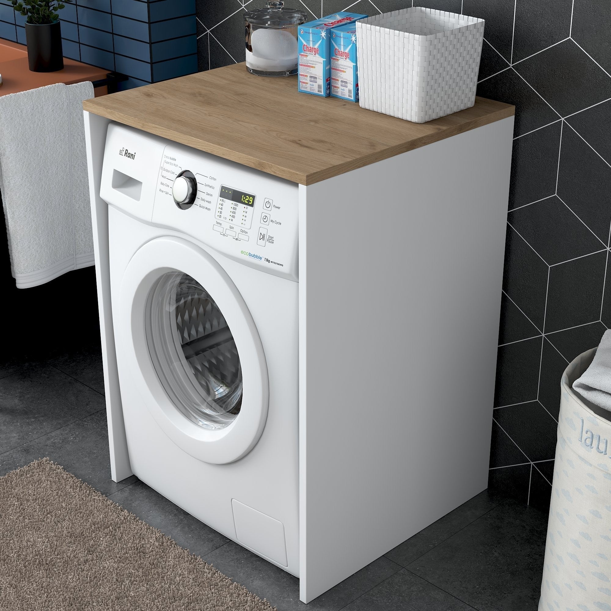 Meuble pour machine à laver Minimal Hanah Home | Leroy Merlin