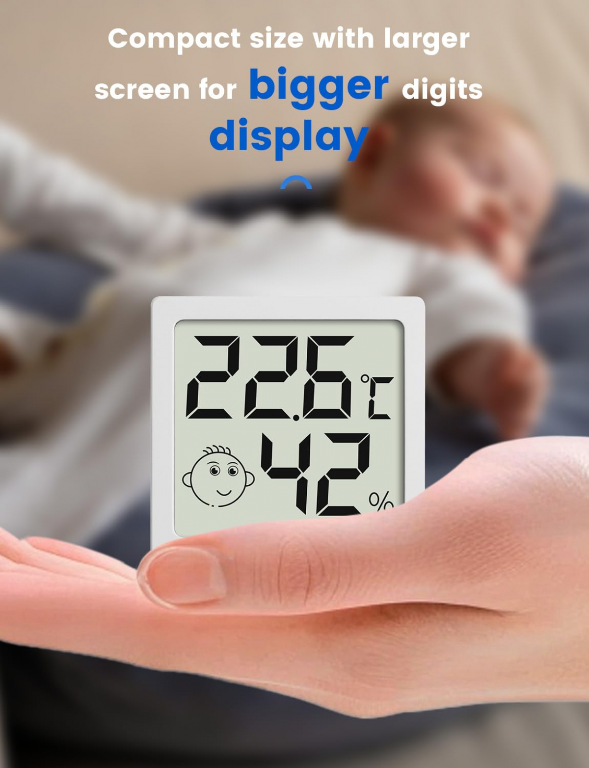 Termómetro Higrómetro Digital Mini,Monitor de Temperatura y Humidímetro ...