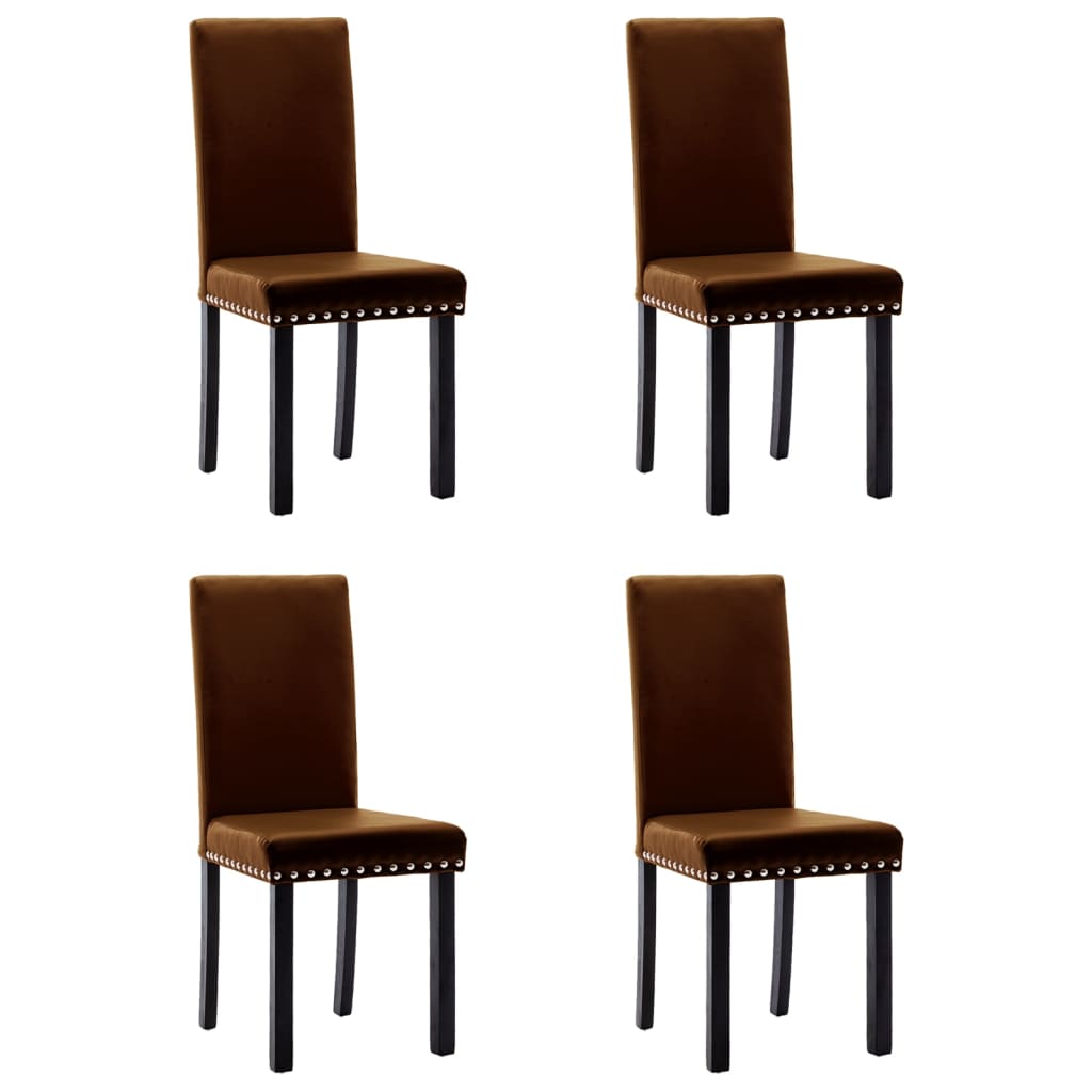 Chaises de salle à manger 4 pcs Marron PVC | Leroy Merlin