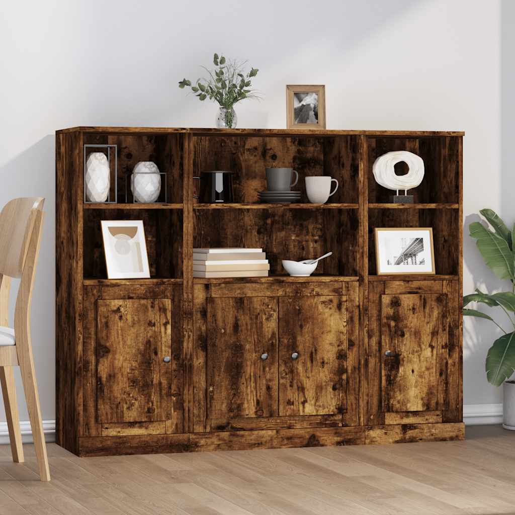 Maison Exclusive - Buffets 3 pcs chêne fumé bois d'ingénierie | Leroy ...