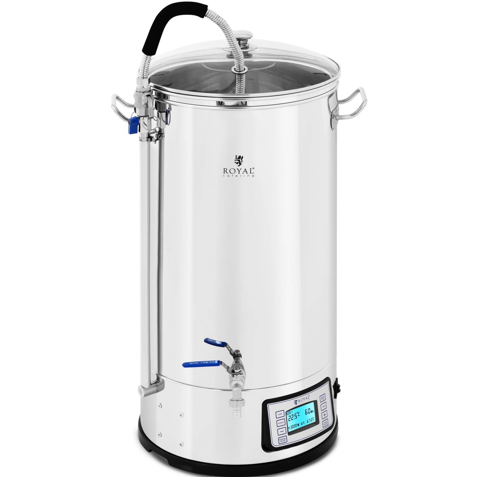Macerador de cerveza - 50 L - 3.000 W - 25 - 100 °C - Acero inoxidable ...