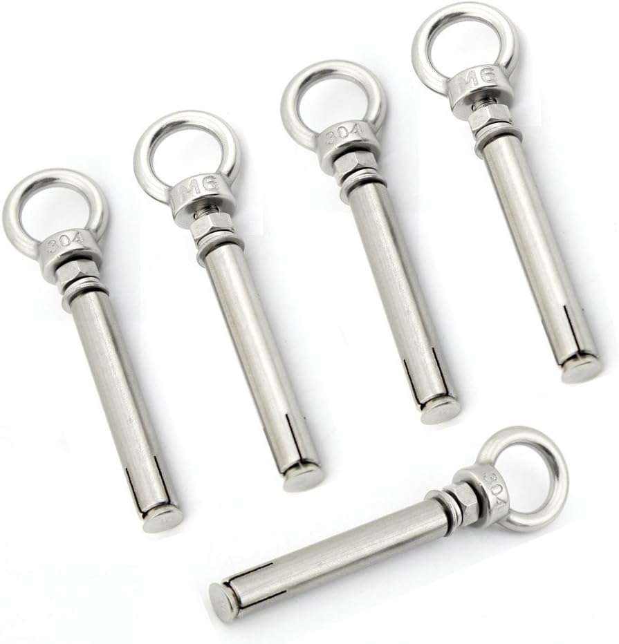 Paquet de 5 vis à boulon à œil à expansion avec anneau de levage en ...