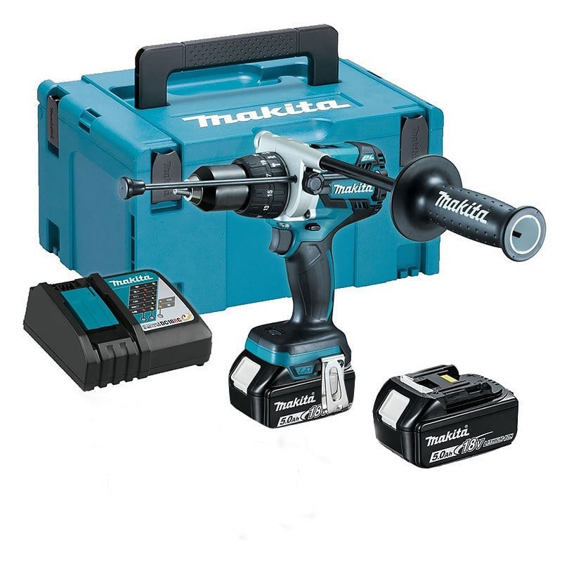 Perceuse à percussion 18V LXT (2x5,0 Ah) en MAKPAC - MAKITA DHP481RTJ | Leroy Merlin