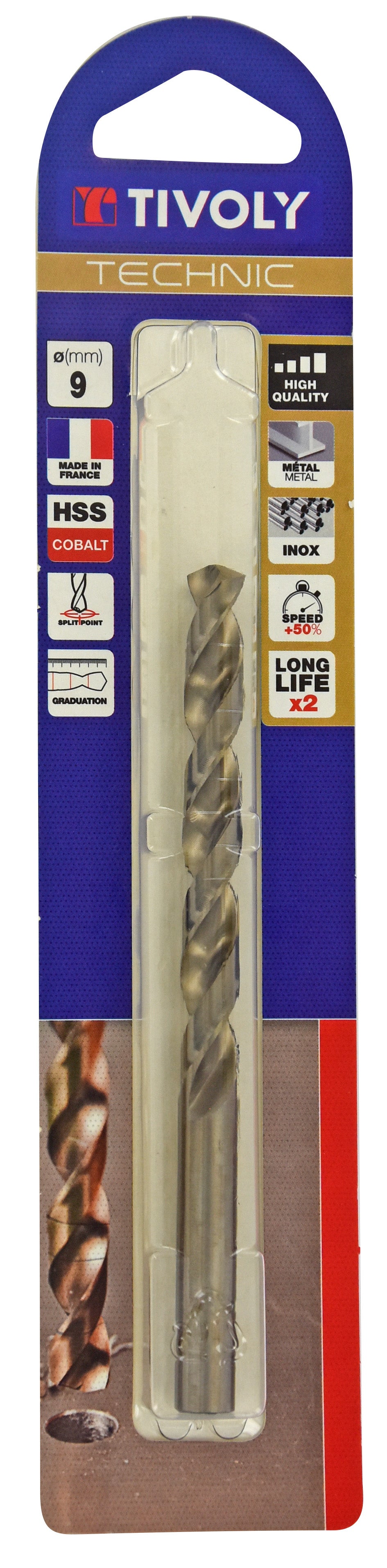 Tivoly • 1 Foret Metal Cobalt Technic Gradué D9mm, en acier au cobalt ...